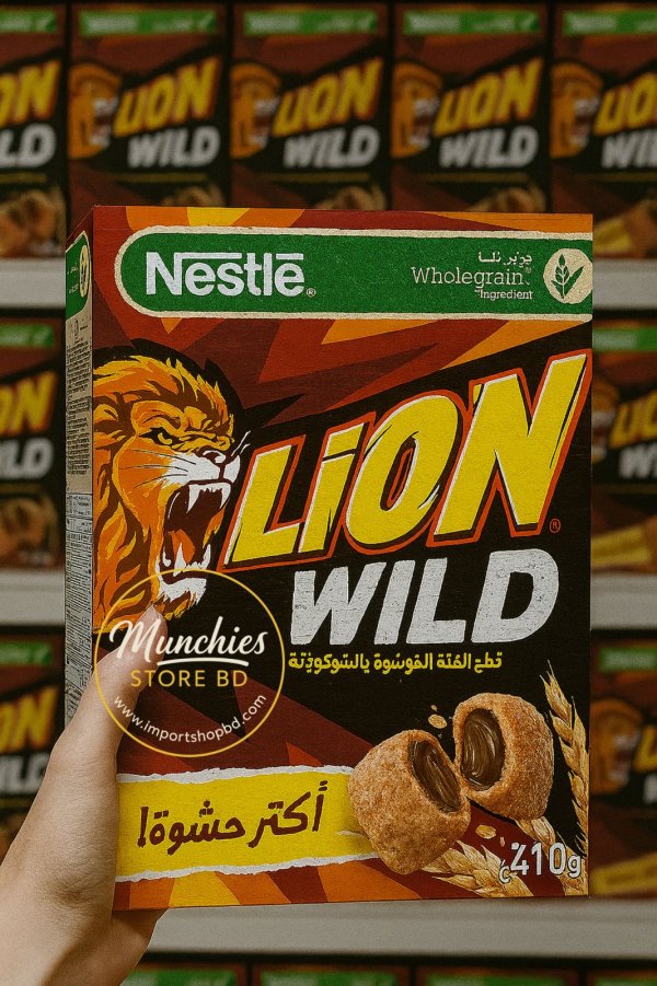 Nestle Lion Wild cereal Bd– Chocolate & Caramel Whole Grain - Import ...